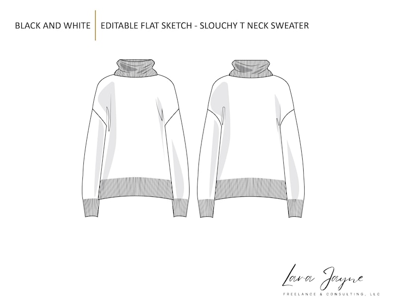 Editable Fashion Flat | Adobe Illustrator Vector Sketch | Women's ...