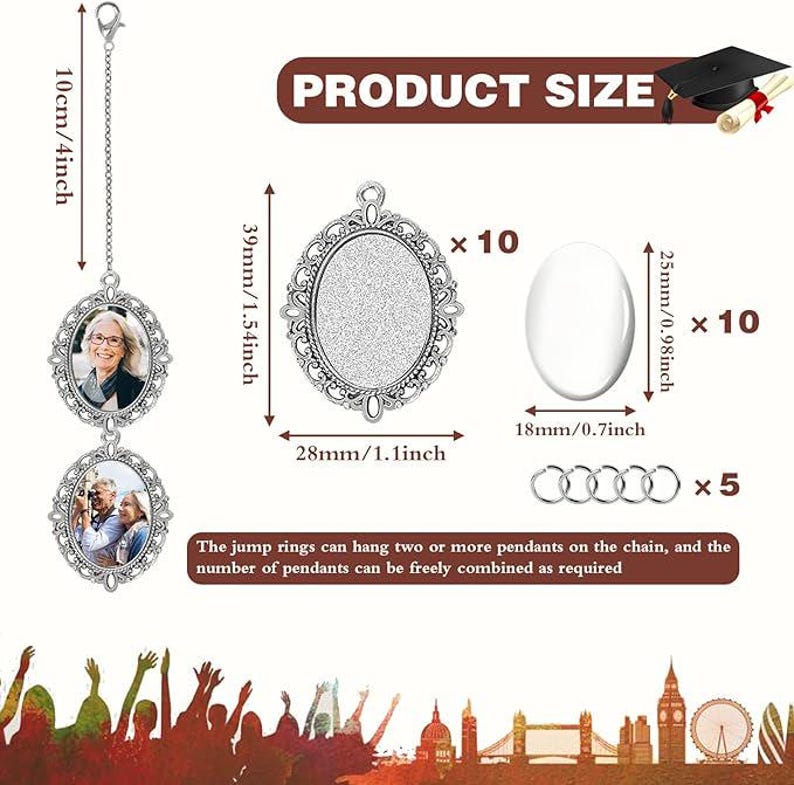 10 Pcs Graduation Cap Charm, Graduation Memorial Tassel Charm 2025 ...