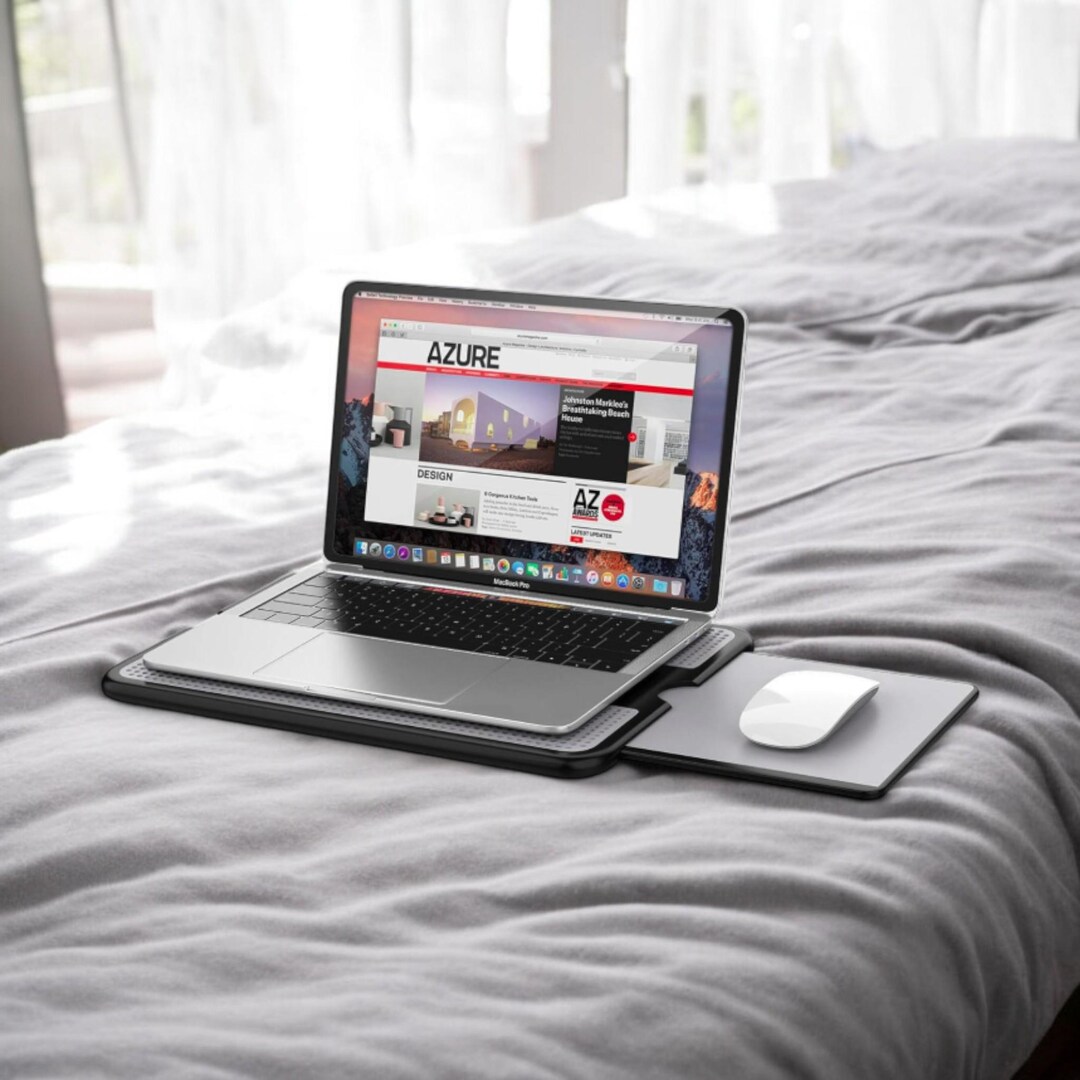 Home Office Pro Lap Desk With Wrist Rest, Mouse Pad & Phone Holder ...