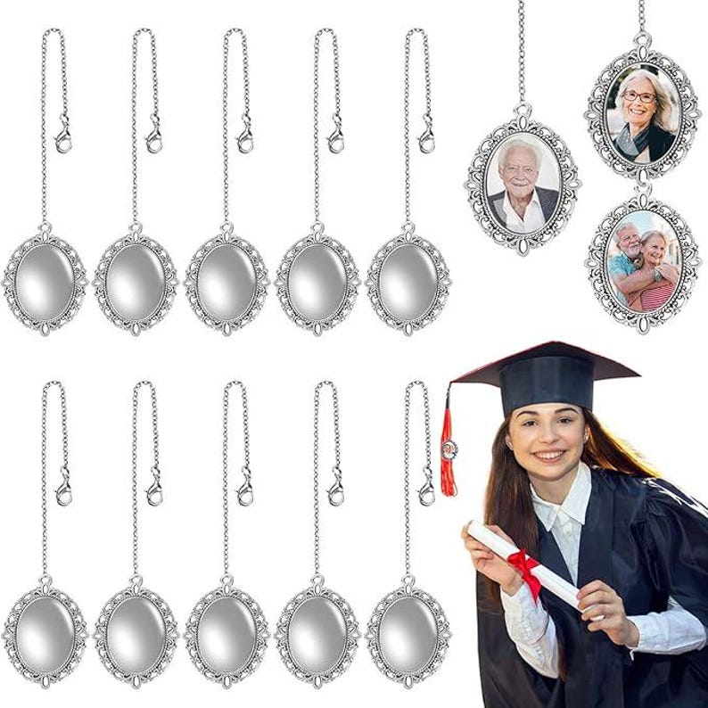 10 Pcs Graduation Cap Charm, Graduation Memorial Tassel Charm 2025 ...