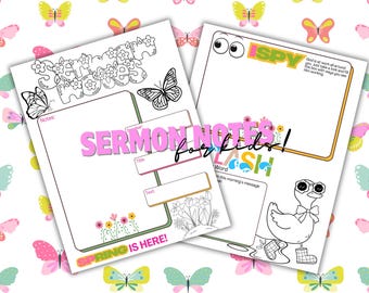 Instant Download Digital Church Sermon Notebook for Kids TMSL Seedling ...