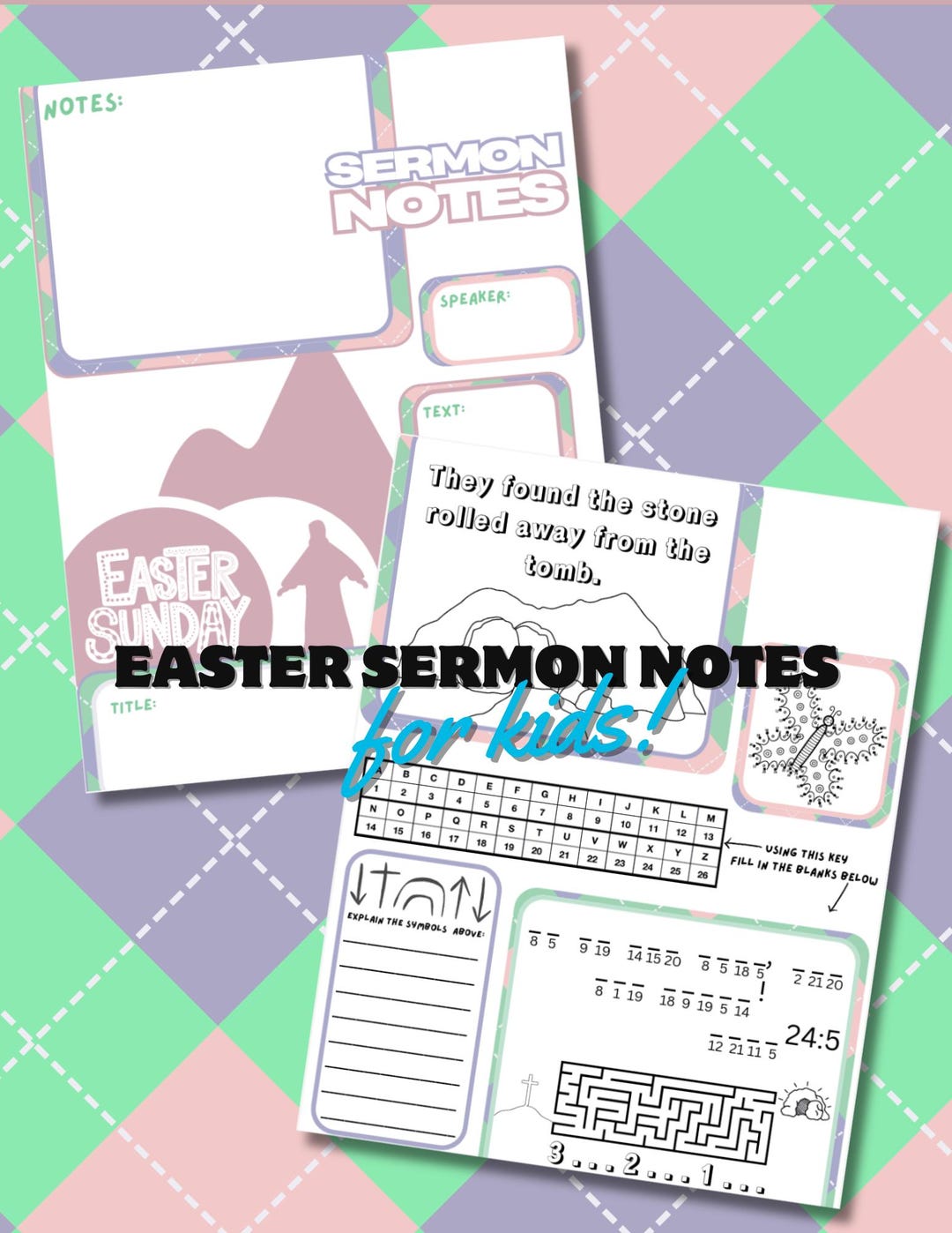 Easter Sermon Notes for Kids PDF for Printing - Etsy