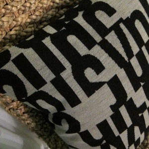 Mid Century Modern Pillow Cover: Maharam LETTERS Fabric, Gunnar ...