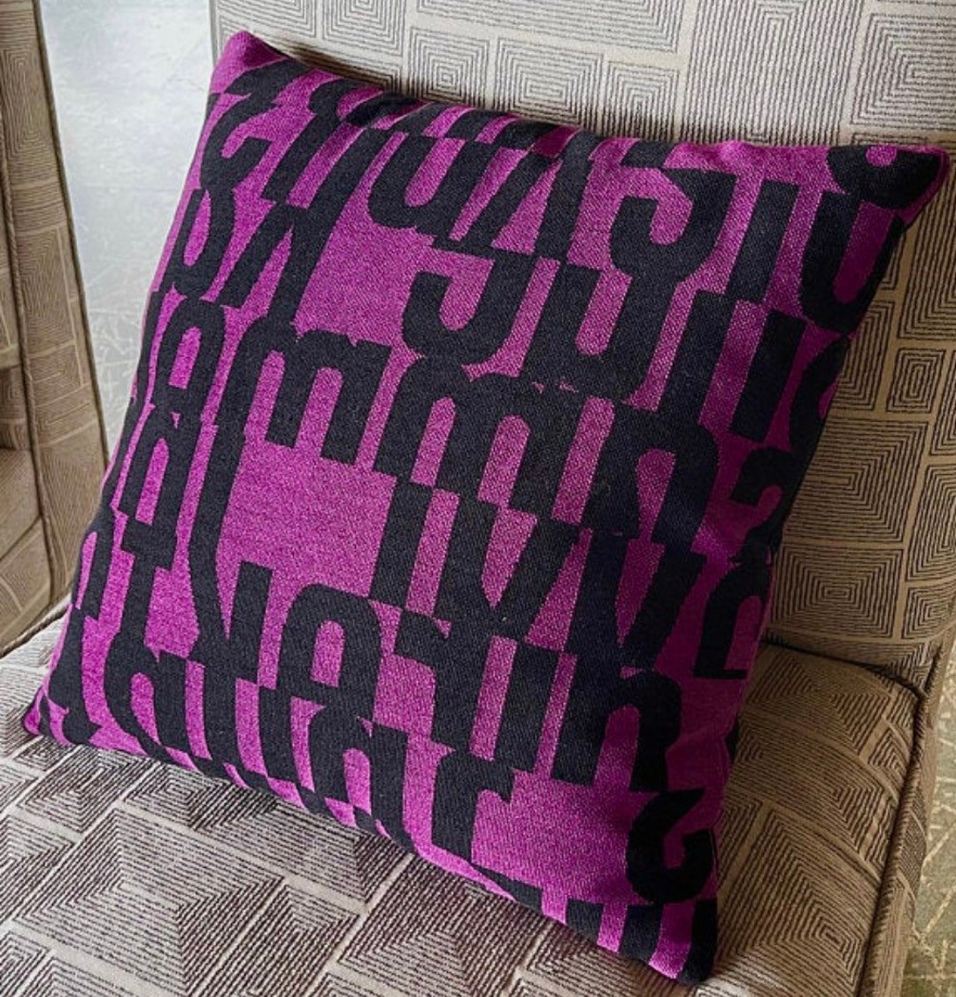 Mid Century Modern Pillow Cover: Maharam LETTERS Violet Purple - Etsy