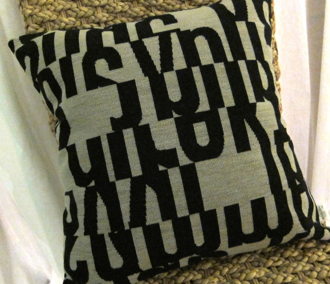 Mid Century Modern Pillow Cover: Maharam LETTERS Fabric, Gunnar ...