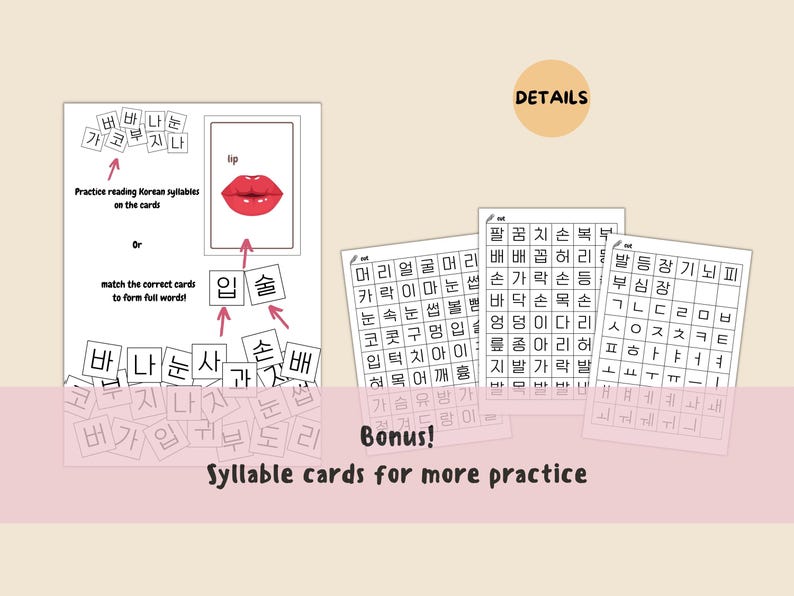Korean Body Parts Flashcards, Learn Korean Vocabulary, Korean Vocab ...
