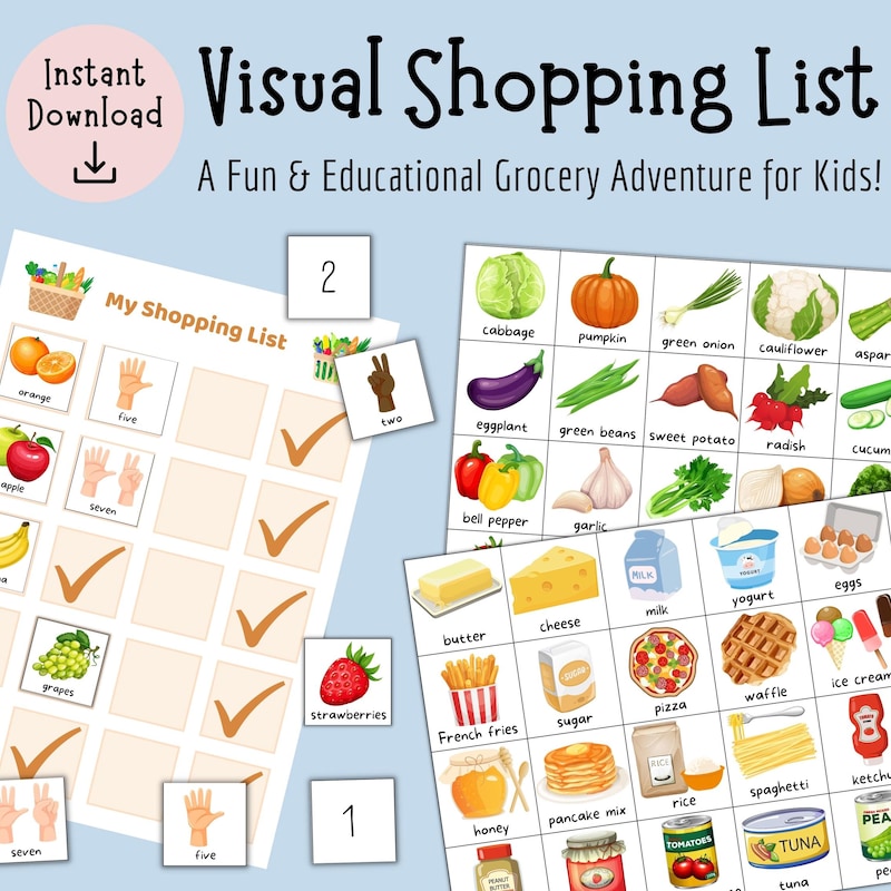 Printable Grocery Visual - Etsy