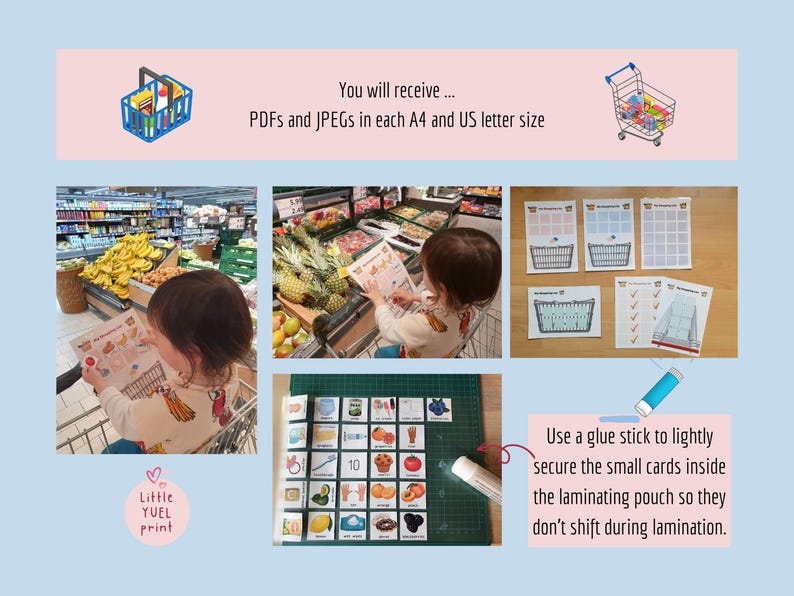 Printable Visual Grocery List for Kids, Shopping List for Children, My ...