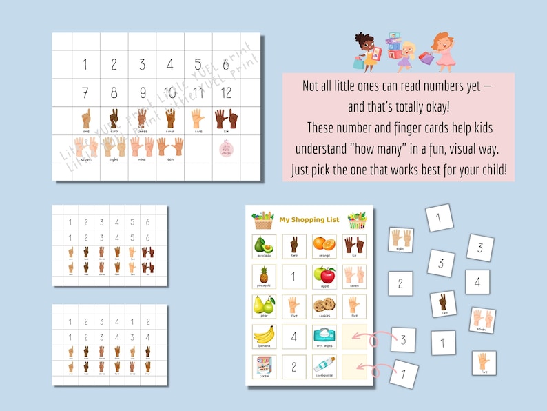 Printable Visual Grocery List for Kids, Shopping List for Children, My ...