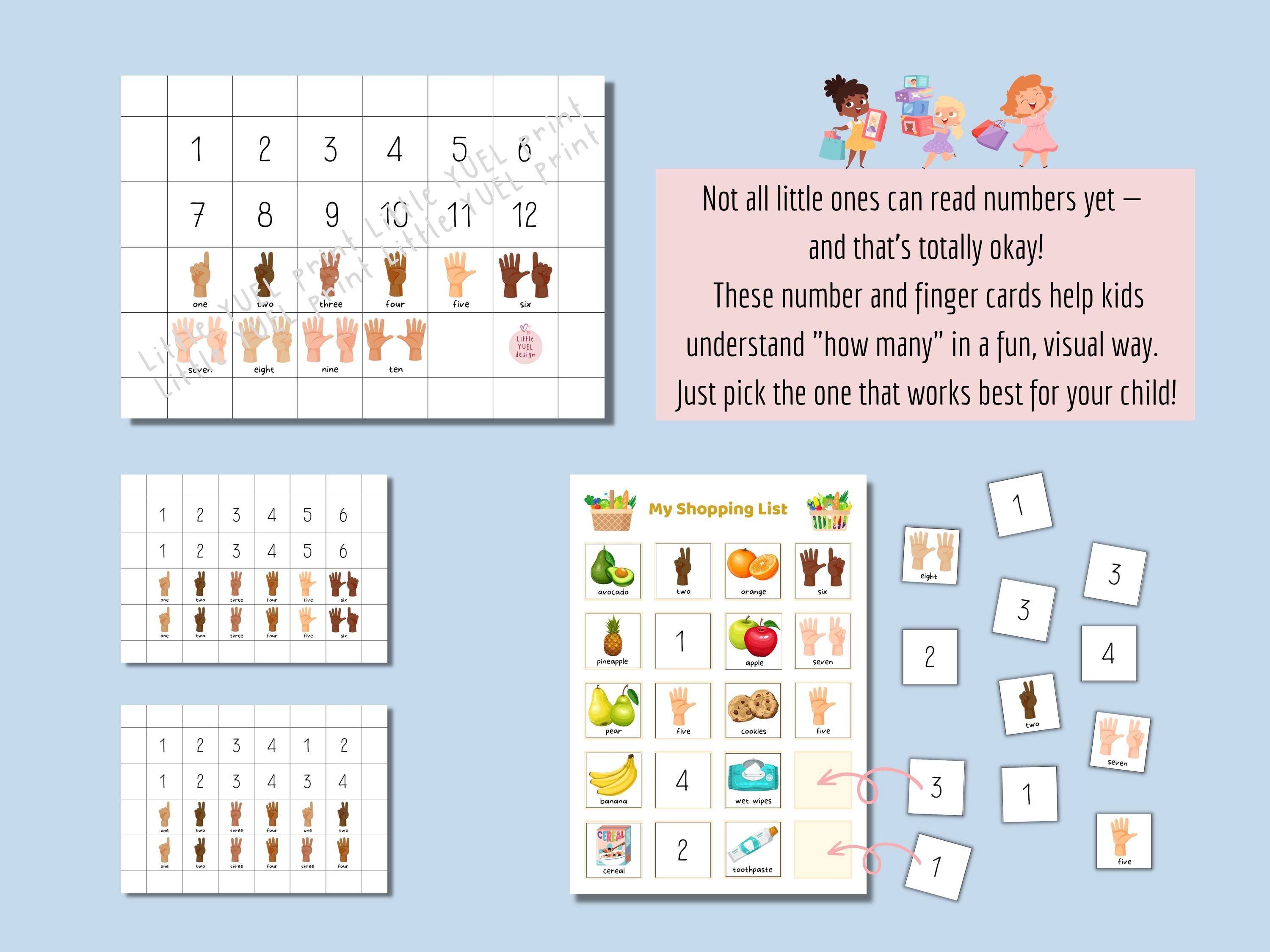 Printable Visual Grocery List for Kids, Shopping List for Children, My ...