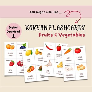 Learn Korean Basic Words, Printable Korean Vocabulary Flashcards ...