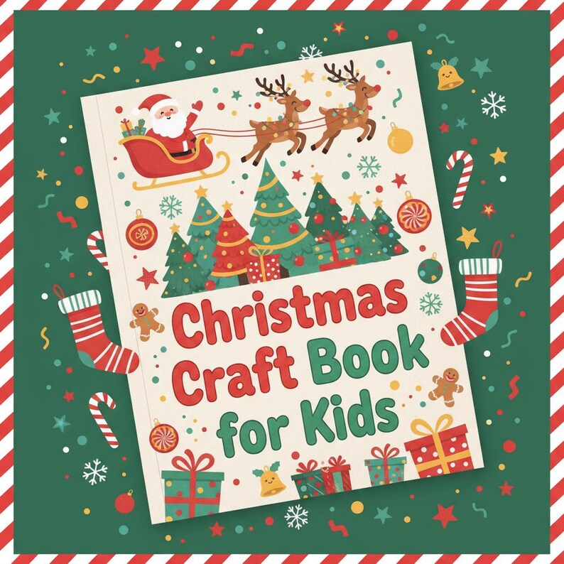 Christmas Craft Activity Pages for Kids: Printable Holiday DIY (instant ...