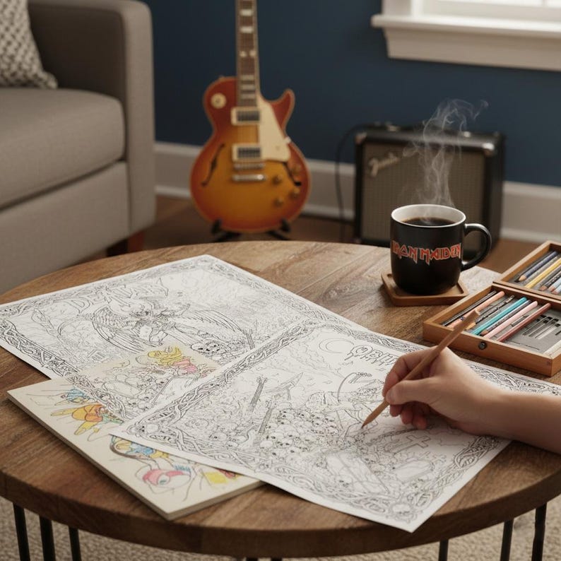 Heavy Metal Band Logos Coloring Pages – Gothic Rock Art (PDF Download ...