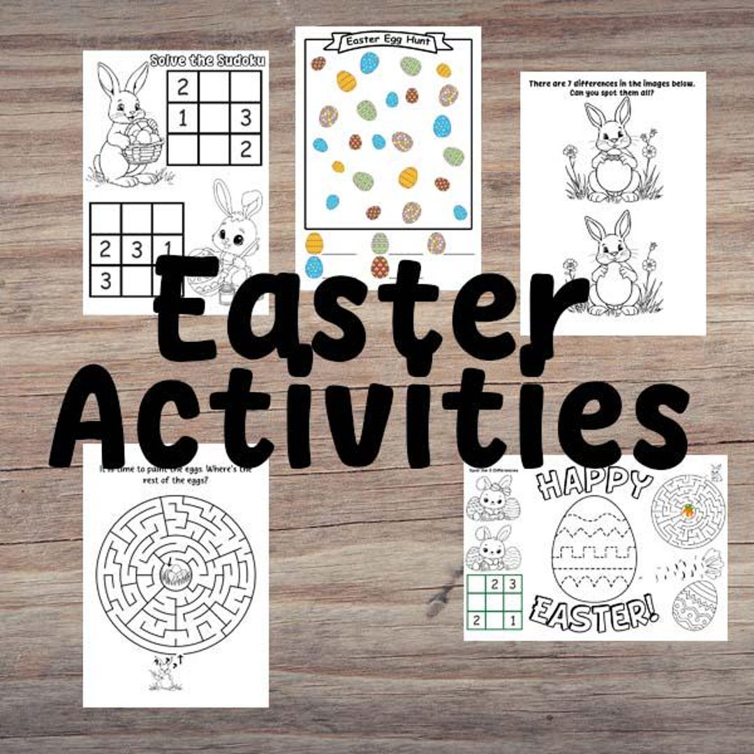 Easter Activity Pack: Mazes, Coloring, Spot the Difference (PDF ...