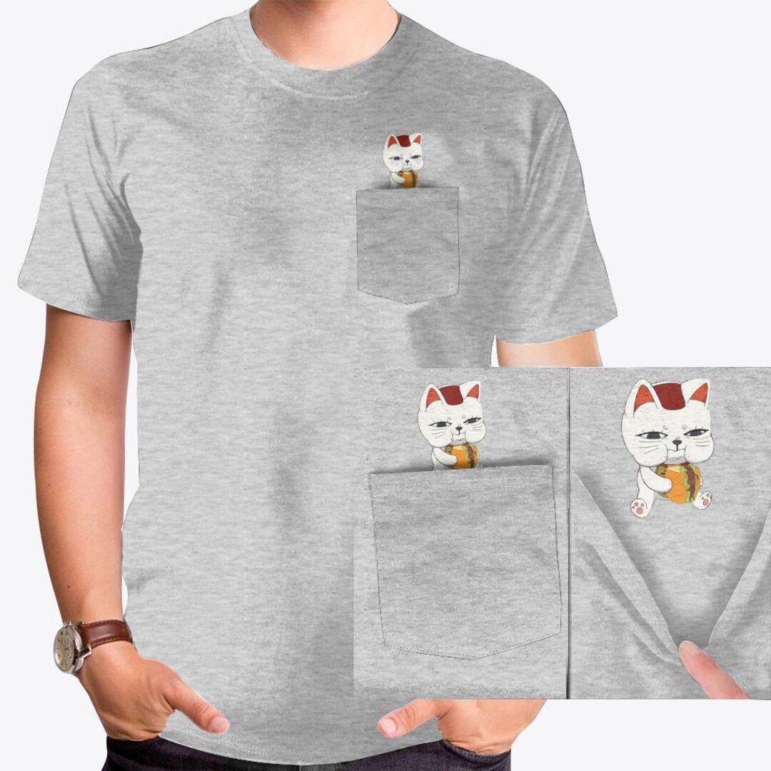 Dandadan Turbo Granny Cat T-shirt, Anime Apparel, Japan, Manga, Pocket ...