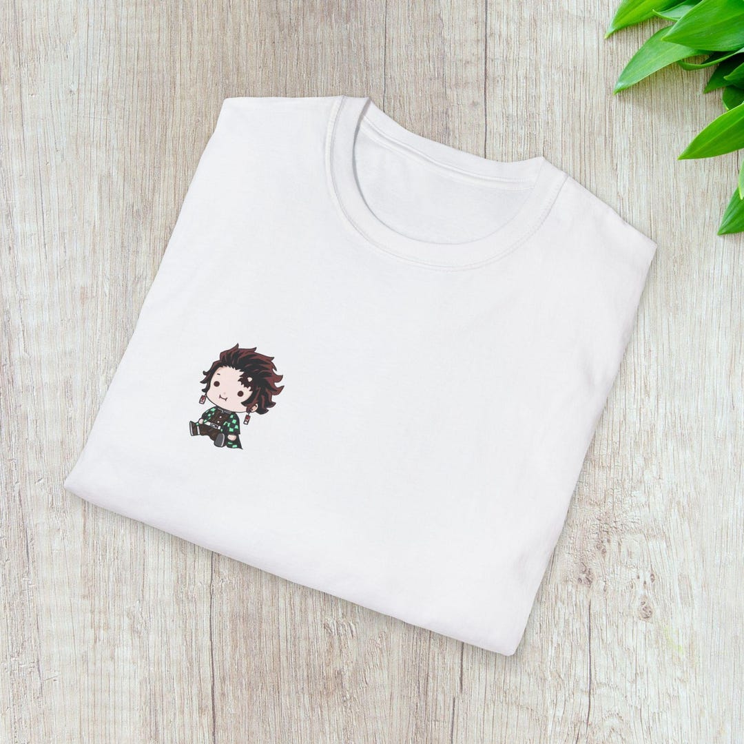 Demon Slayer Chibi Tanjiro Shirt, Minimalist Anime Shirt, Cute Anime ...
