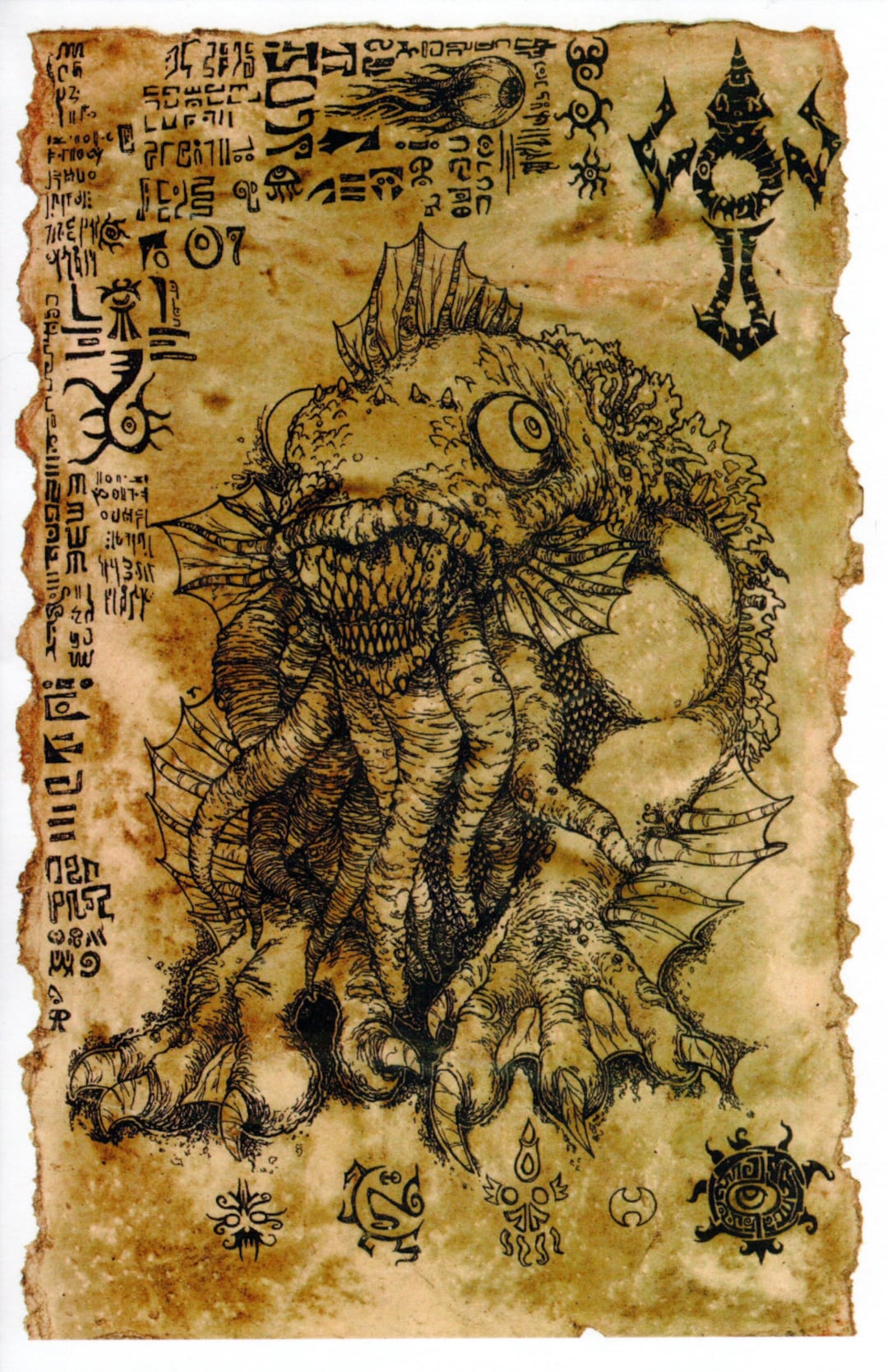 The Litany of Dagon Scroll - Lovecraft Prop LARP Cthulhu - Etsy