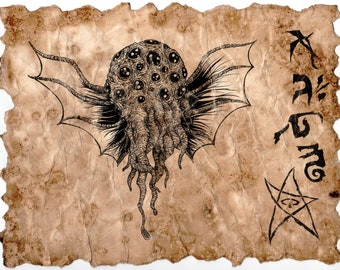 Cthulhu in the Sunken City of R'lyeh Scroll | Etsy