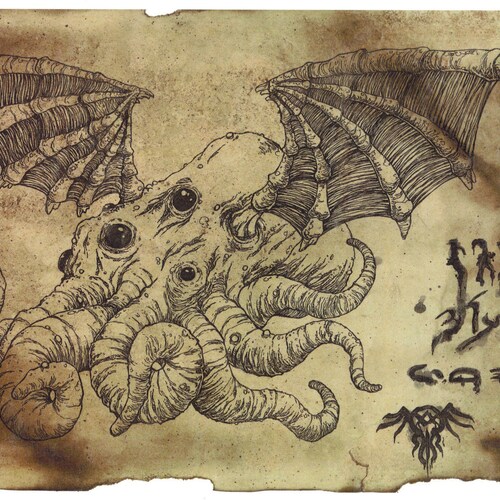 The Litany of Dagon Scroll Lovecraft Prop LARP Cthulhu | Etsy Canada