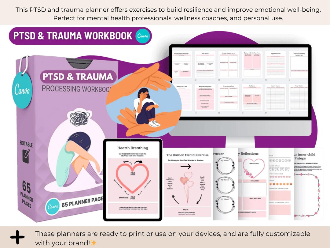 PTSD Trauma Planner | Resilience-building Exercises, Emotional Well ...