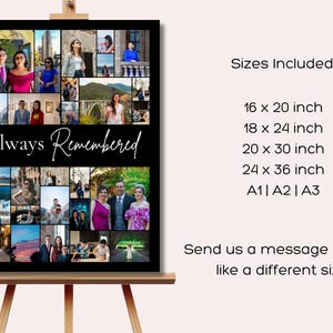 Set of 3 Funeral Photo Collage Bundle, Memory Boards Celebration of ...
