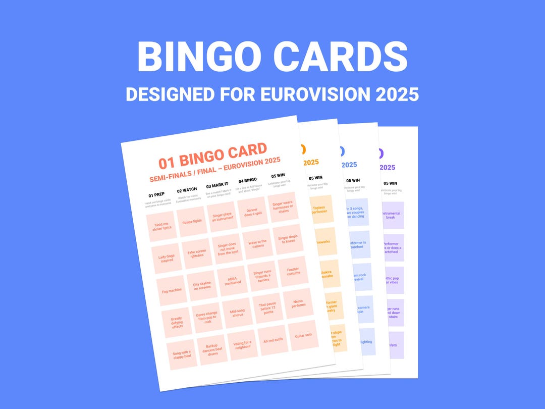 Eurovision-inspired Bingo | Eurovision Song Contest | Grand Final Basel ...