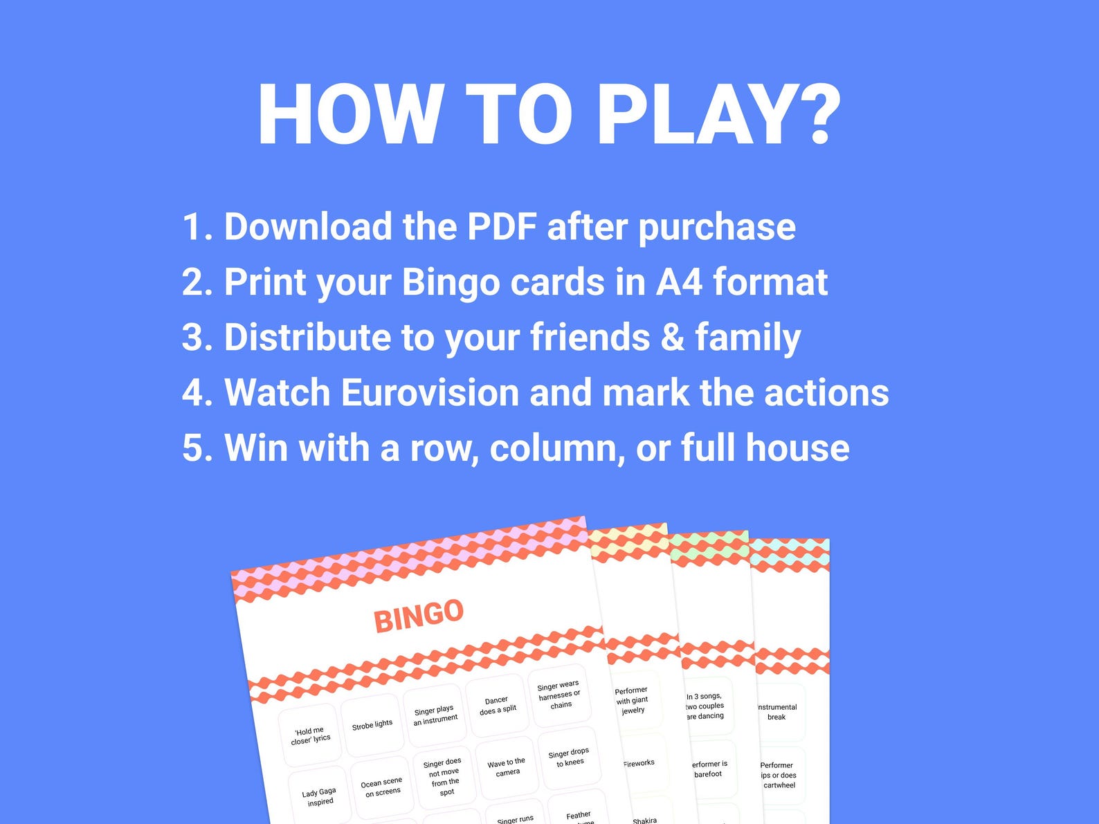 Eurovision-inspired Bingo | Eurovision Song Contest | Grand Final Basel ...