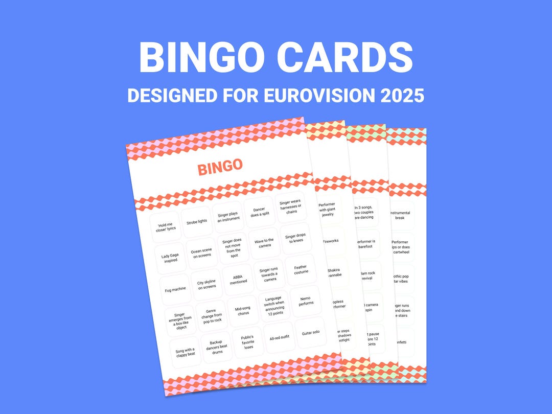 Eurovision-inspired Bingo | Eurovision Song Contest | Grand Final Basel ...