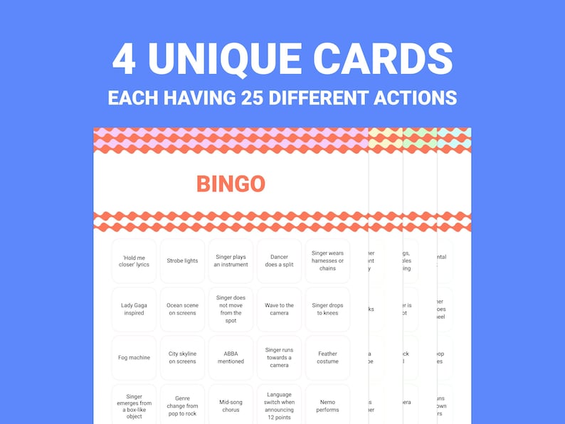 Eurovision-inspired Bingo | Eurovision Song Contest | Grand Final Basel ...