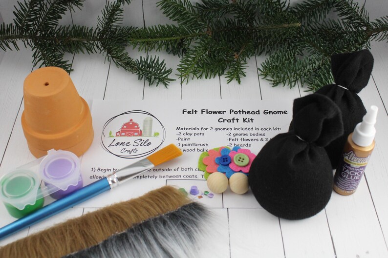 Pothead Gnome Felt Flower DIY Craft Kit - Etsy