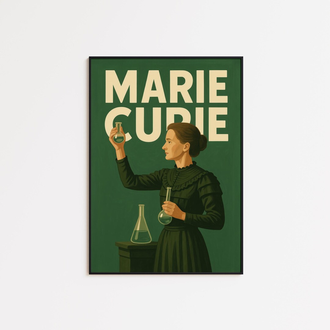 Marie Curie Poster – Vintage Science Wall Art for Women in STEM - Etsy