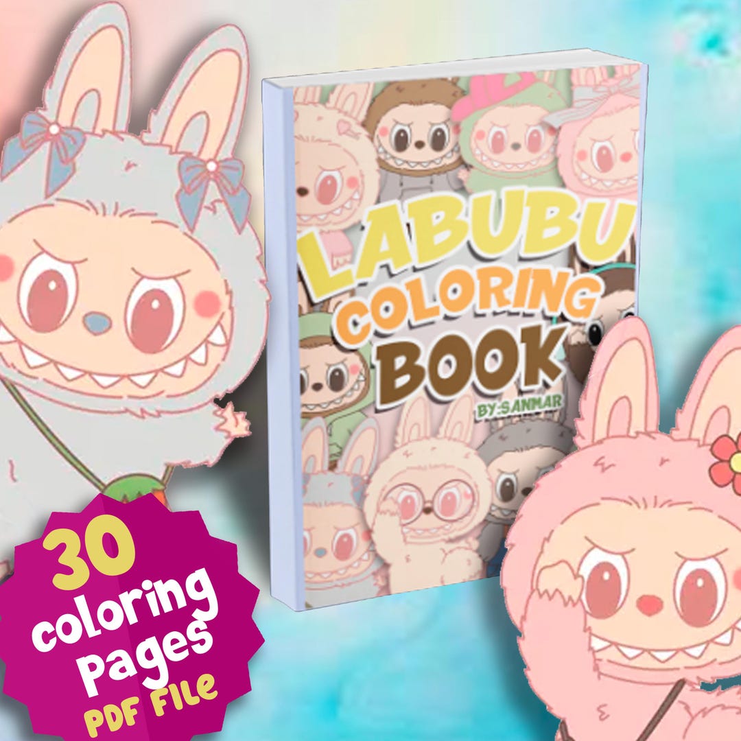 Labubus Coloring Book – Fun Illustrations for All Ages - Etsy