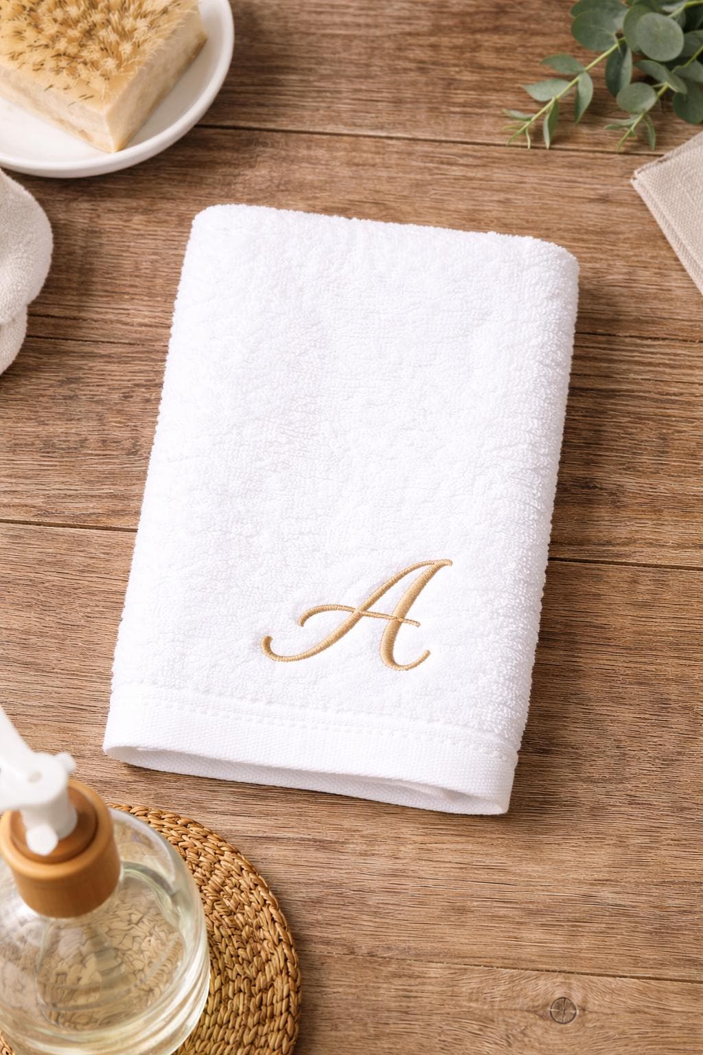 Personalized Embroidered Washcloth | Monogram Initial Towel | Custom ...
