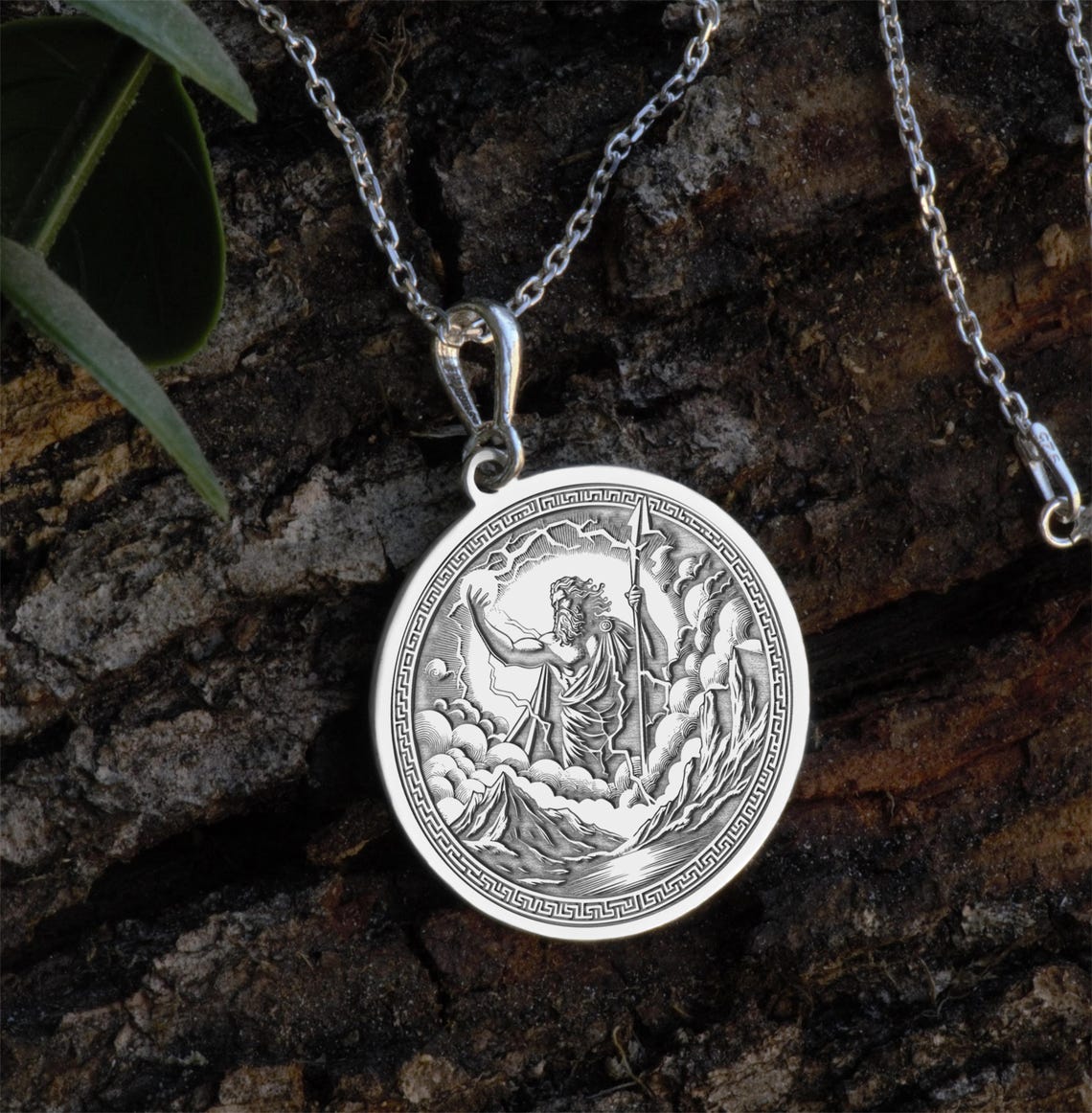 14K Gold Zeus Medallion Necklace: Greek God Jewelry - Etsy