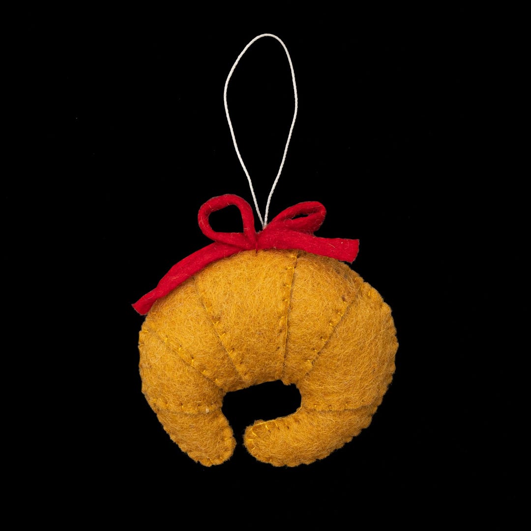 Felt Croissant Ornament - Etsy