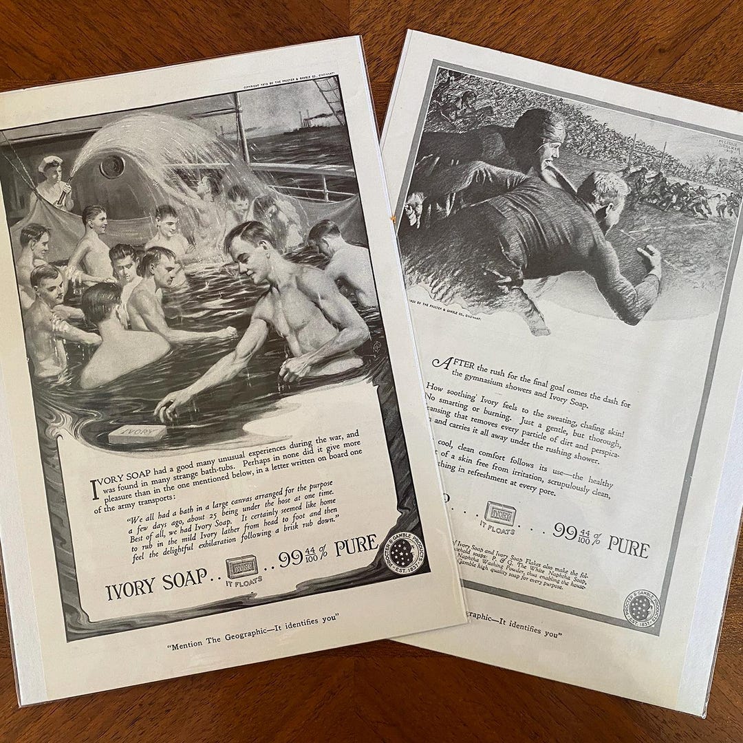 Antique Wall Art - 1919 and 1920 Ivory Soap Advertisements From the ...