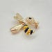 Vintage Gerry's Stinging Bee Brooch - Enamel & Gold Tone - Black Yellow ...