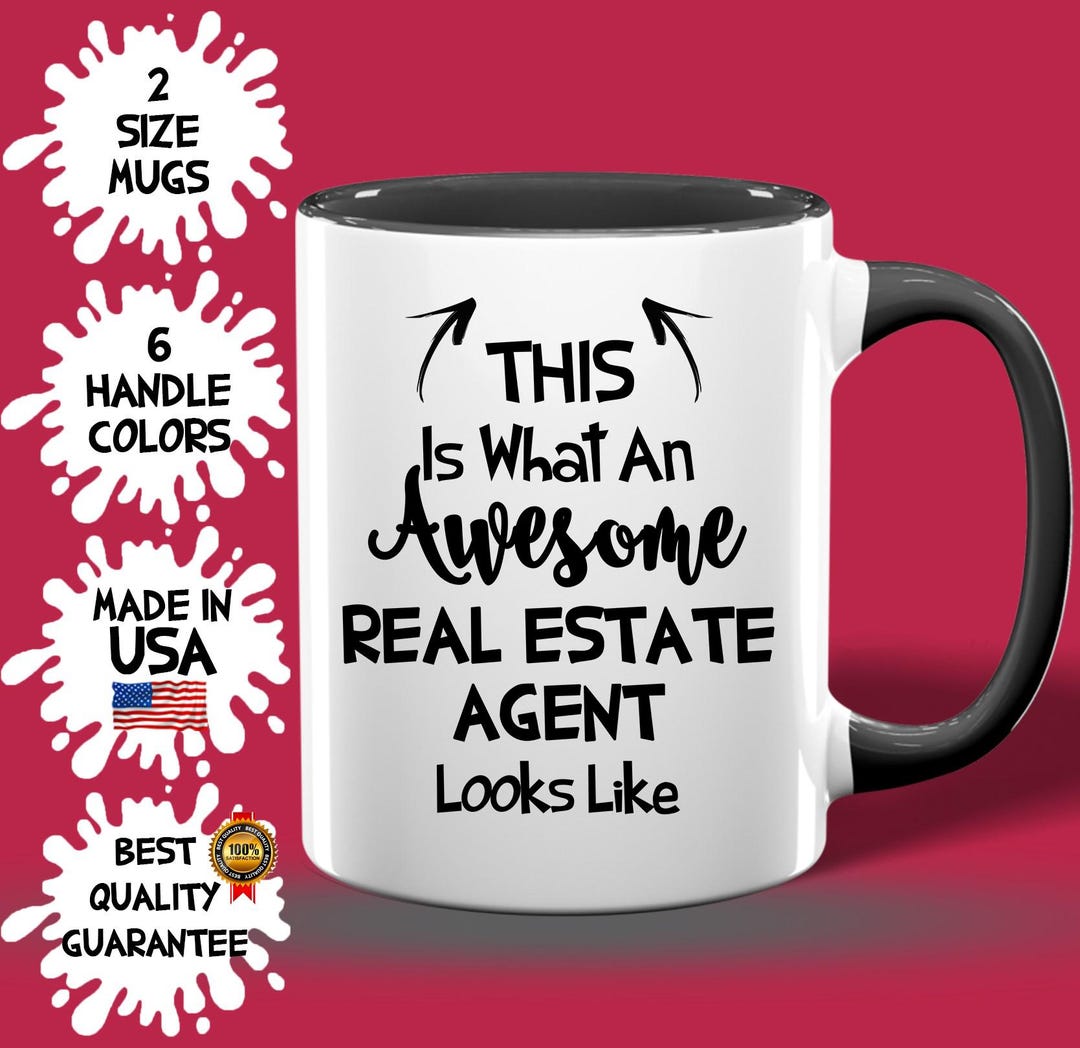Awesome Real Estate Agent Mug, Custom Real Estate Agent Cup, Best ...