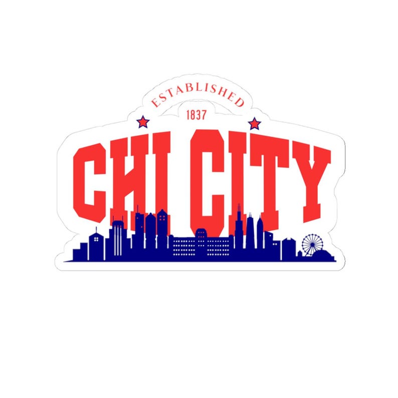 Chicago Cityscape Vinyl Sticker Urban Art for City Lovers Illinois ...