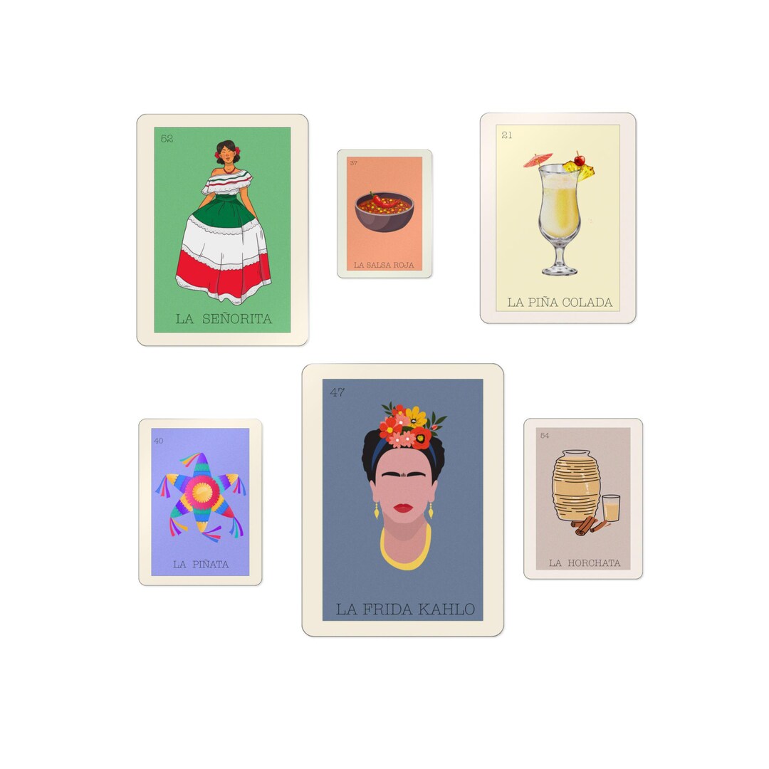 Lotería Edition Die Cut Stickers Mexican Lotería Inspired Vinyl Decals ...