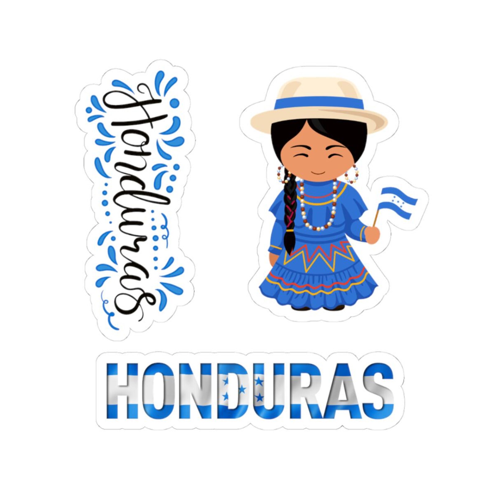 Honduras Culture Stickers, Vibrant Central American Decals, Travel ...
