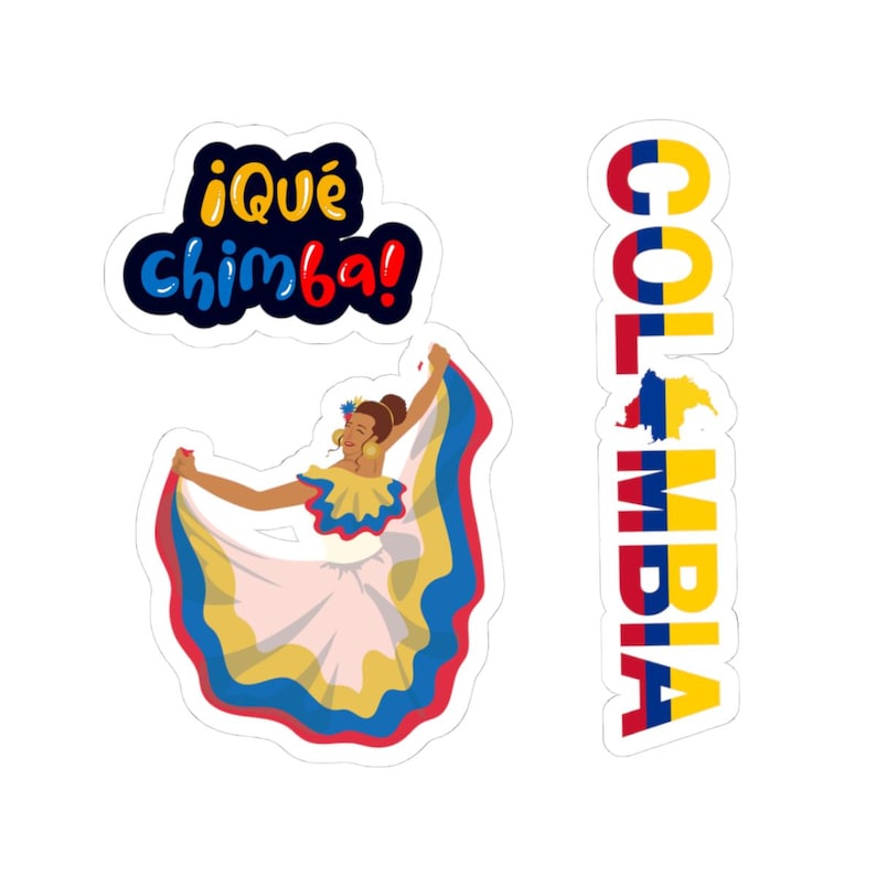 Colombia Stickers Latina South American Travel Decals, Colombiana ...