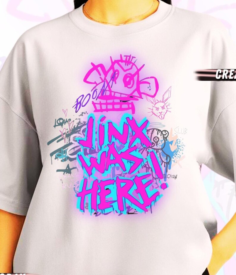 Jinx Was Here PNG, Jinx PNG , Arcane PNG, Vintage Streetwear League of ...