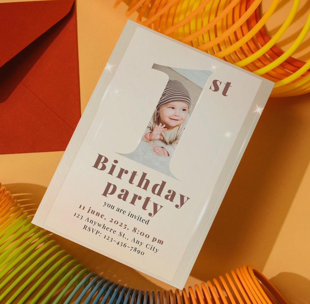 Editable Photo Birthday Card, Birthday Card With Photo, Custom Birthday ...
