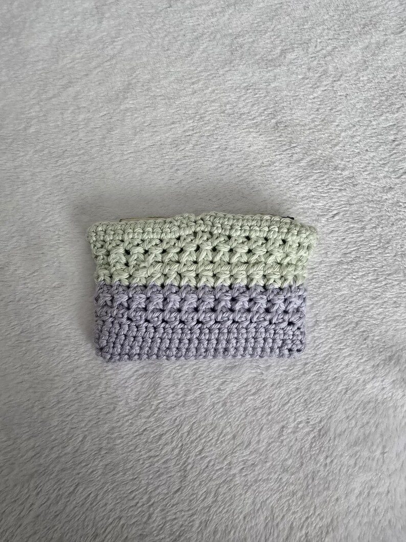 The Mini Wallet - Crochet Two-toned Spring Wallet With Single Button ...