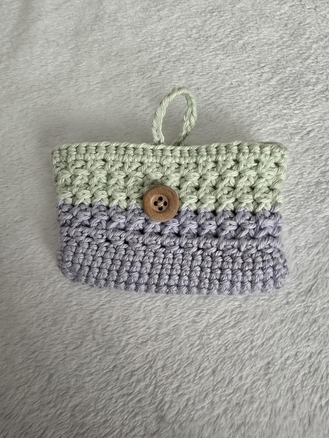 The Mini Wallet - Crochet Two-toned Spring Wallet With Single Button ...