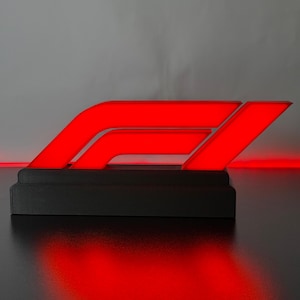 F1 LED Lamp - Rechargeable - Formula 1 LED Decor - Racing Gift - Desk ...