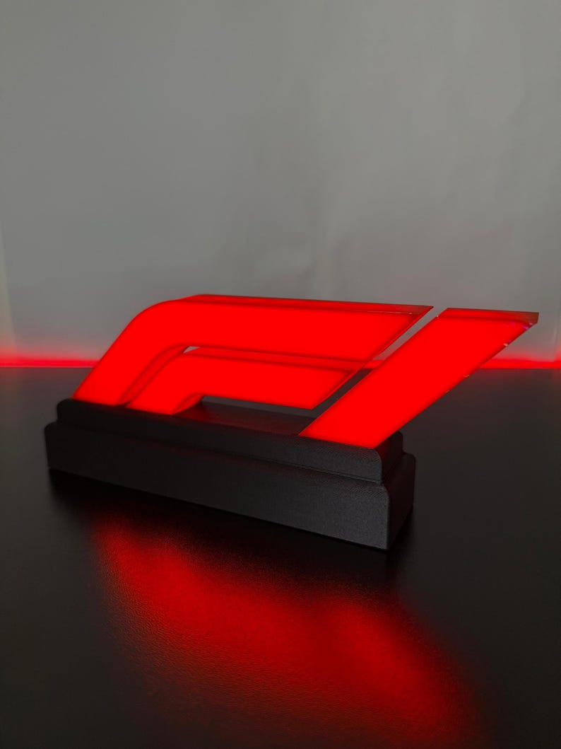 F1 LED Lamp - Rechargeable - Formula 1 LED Decor - Racing Gift - Desk ...