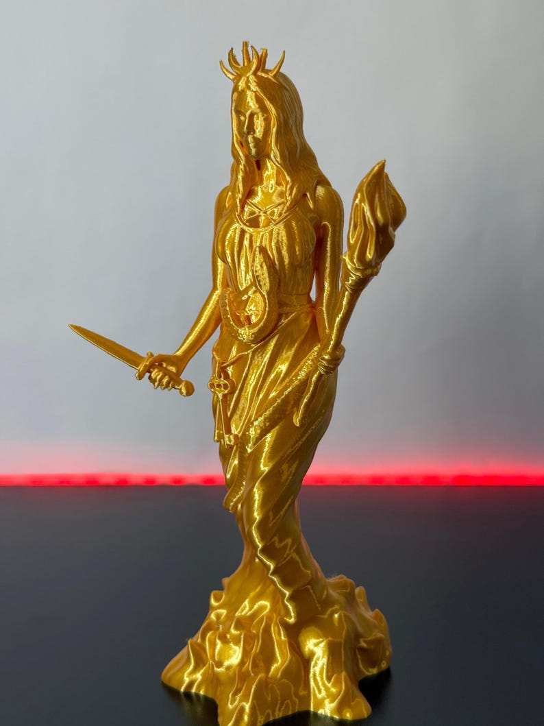 Statue of Hecate | Greek Goddess Figurine for Pagan Home Altar | Hekate ...