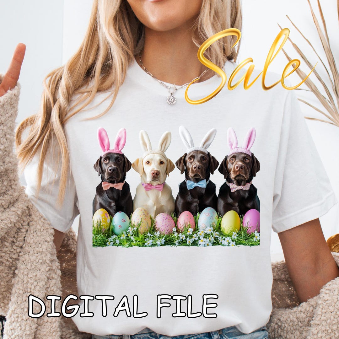 Easter Labrador Retriever Dogs PNG, Labrador Retriever Digital Design ...